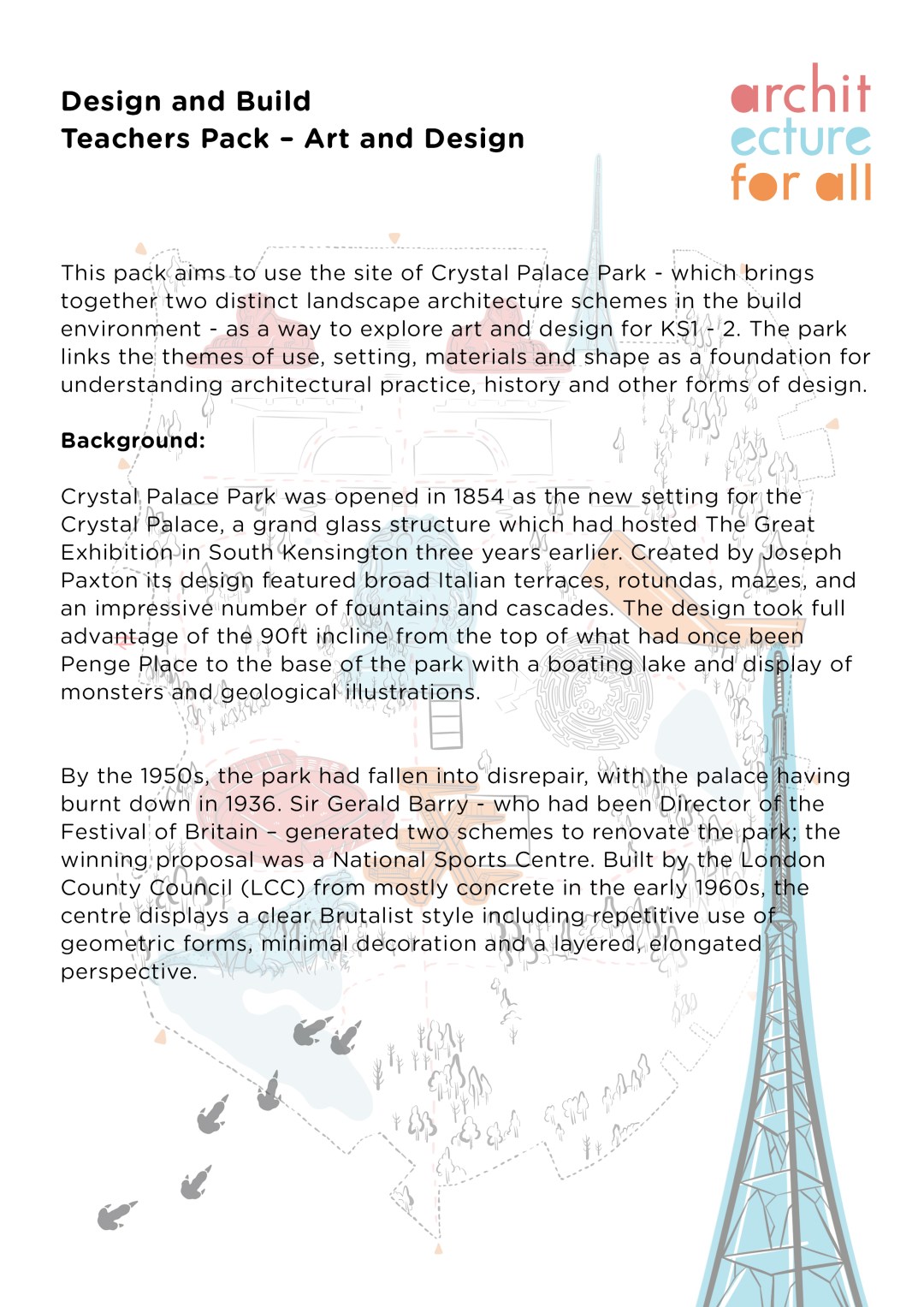 Design & Build – Teacher’s Pack