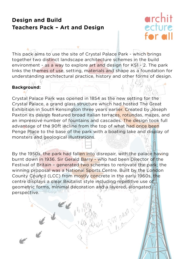 Design & Build – Teacher’s Pack