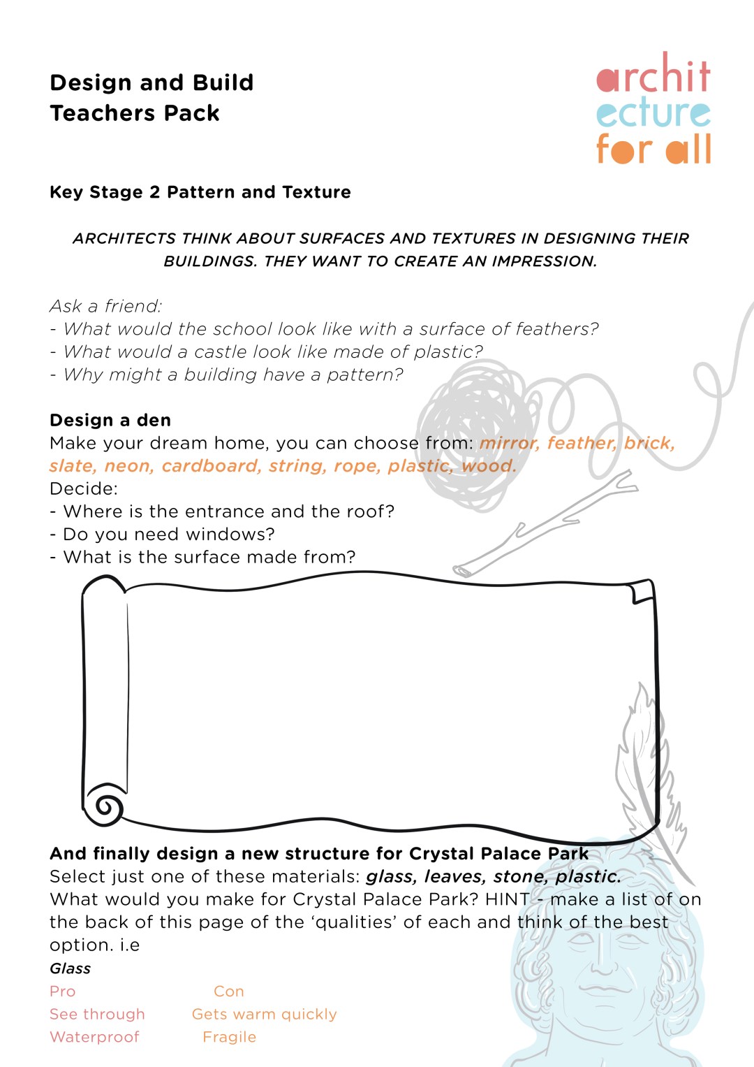 Design & Build – Teacher’s Pack